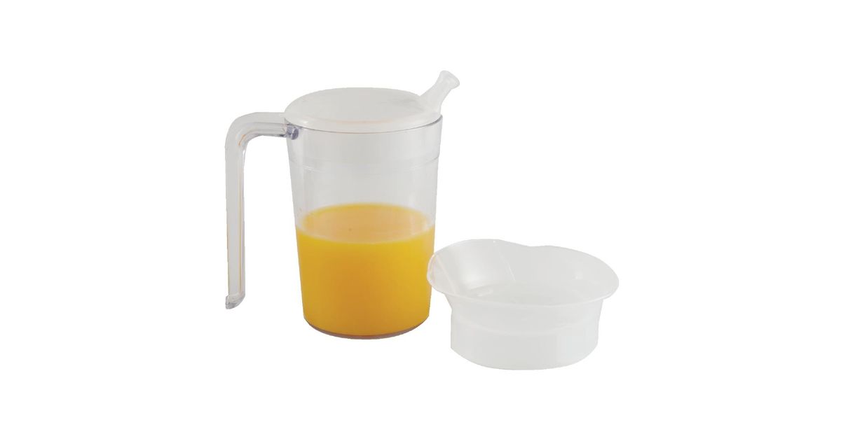 Non Branded CC975 Plastic Jug with Handle & 2 lids Clear 300ml ...