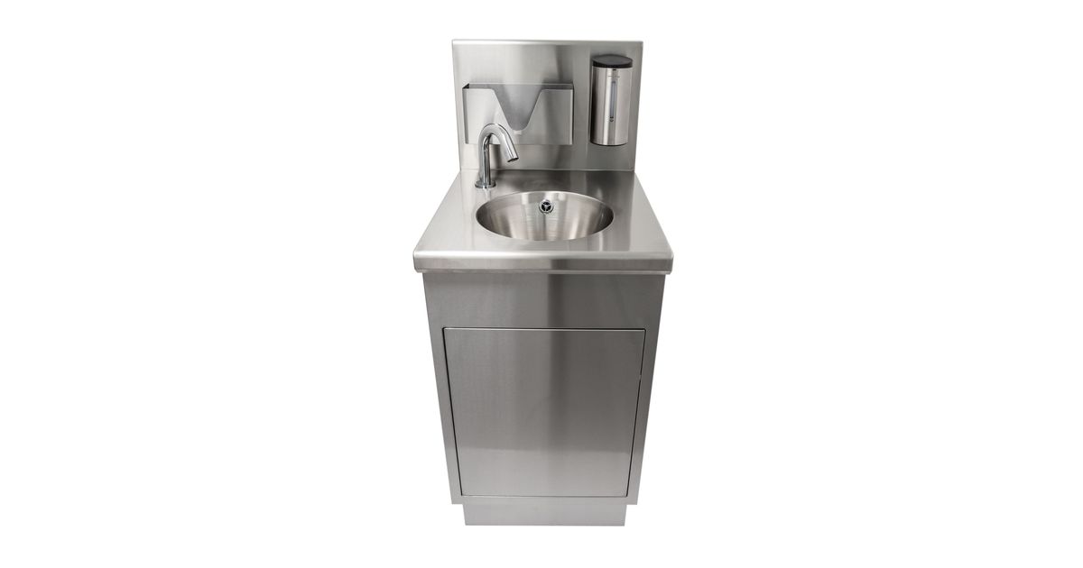 Parry MWBTD+ Heated Single Bowl Mobile Hand Wash Basin with Door ...