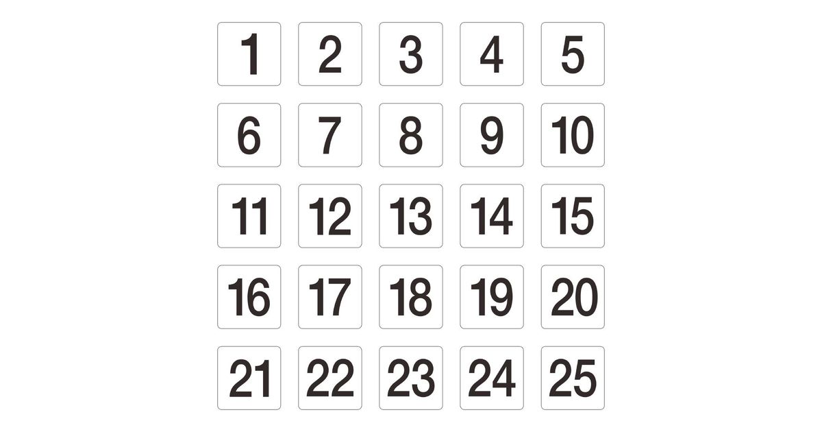 Olympia GB629 Plastic Table Number Inserts Numbers 1-50 (Pack of 50 ...