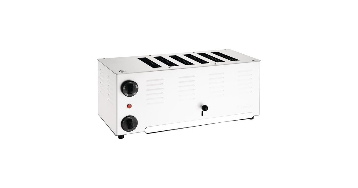 Rowlett Regent CH176 6 Slice White Toaster with 2 x Additional Elements ...
