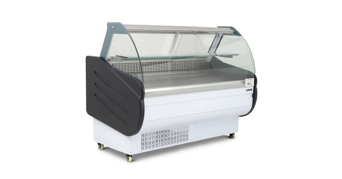 Blizzard BCG130WH 1340mm Wide Curved Glass Serve Over Counter Display ...