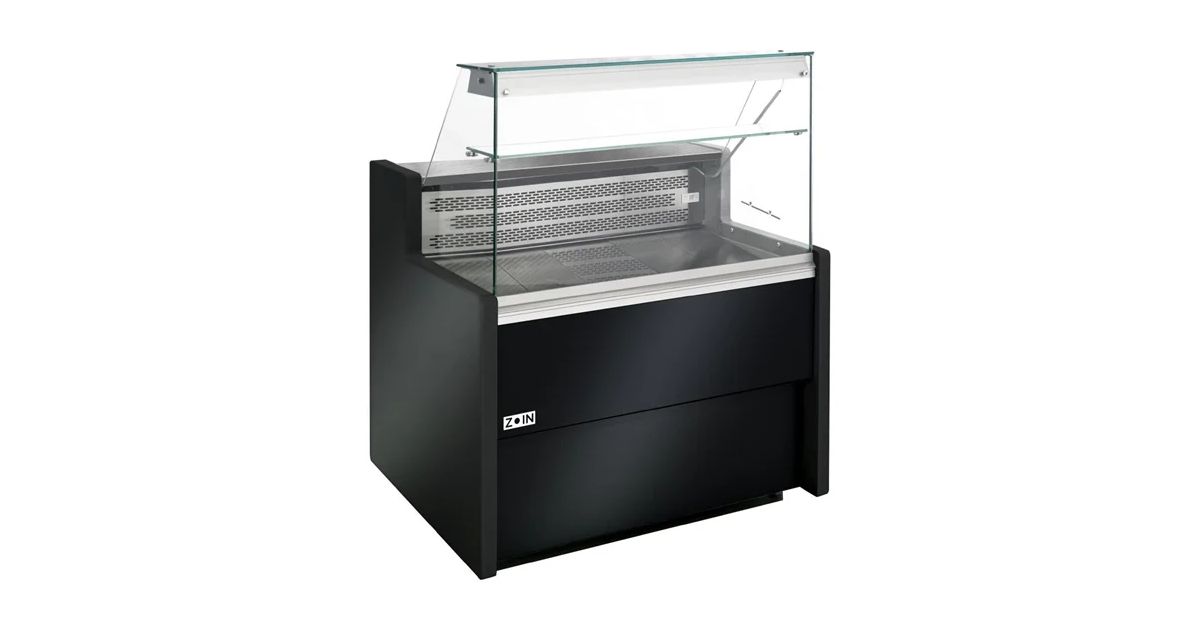 Zoin Tibet FP922-100 1000mm Wide Flat Glass Serve Over Counter Display ...