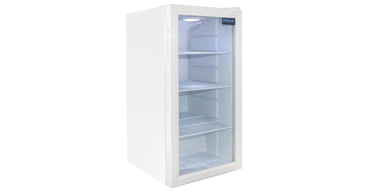 Polar C-Series CF750 88 Ltr Undercounter Single Glass Door White ...