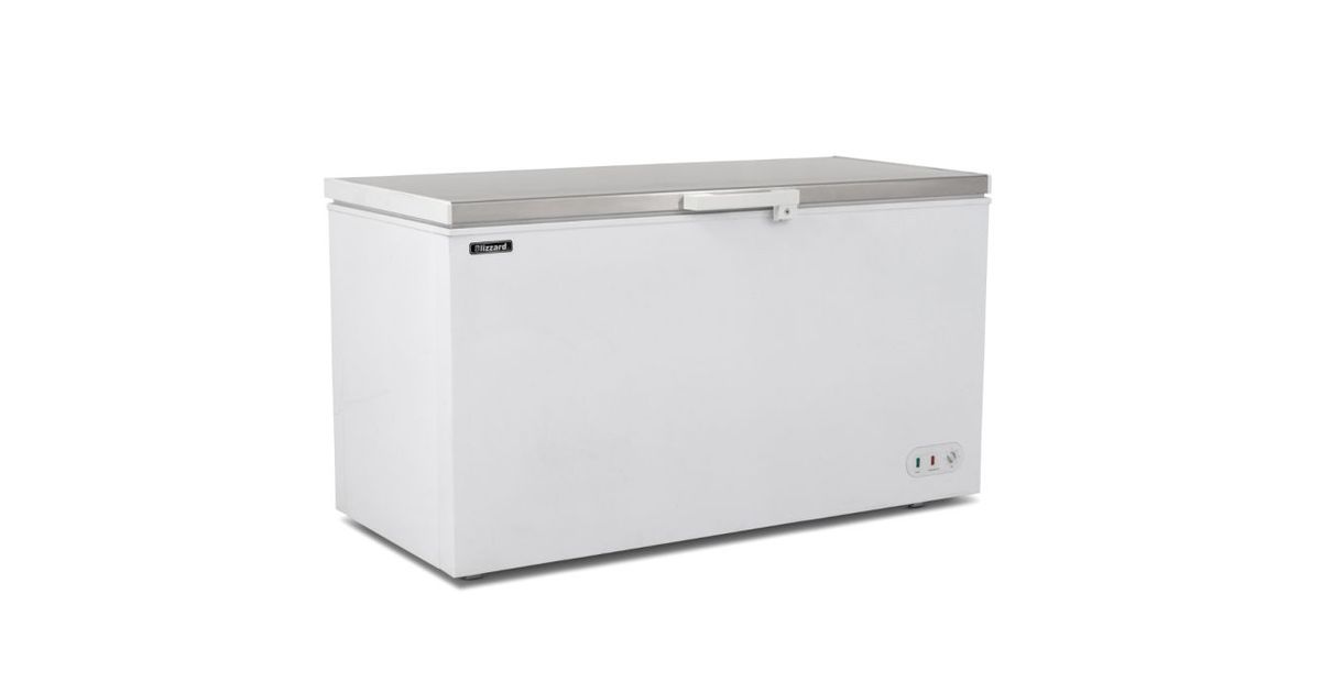 Blizzard CF550SS 550 Ltr White Chest Freezer With Stainless Steel Lid ...