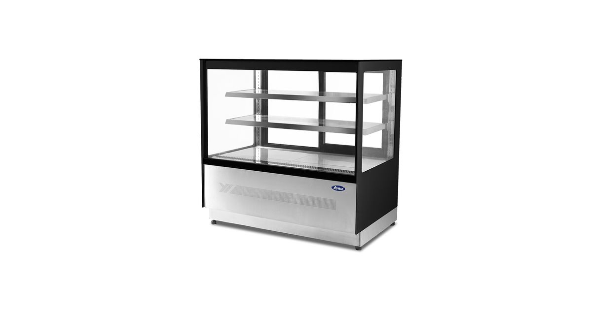Atosa WDF097F 904mm Wide Flat Glass Patisserie Serve Over Counter ...