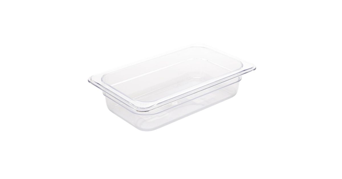 Vogue U237 Polycarbonate 1/4 Gastronorm Container 100mm Clear ...