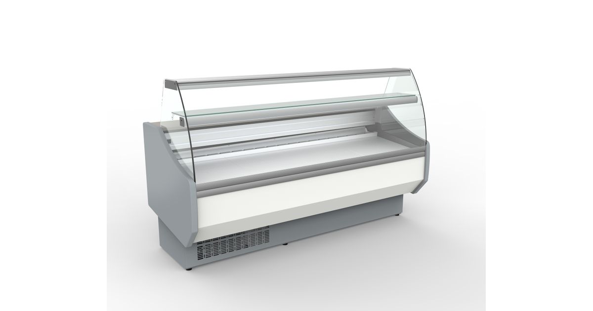 Coreco CVED-8-10-C 1055mm Wide Curved Glass Serve Over Counter Display ...