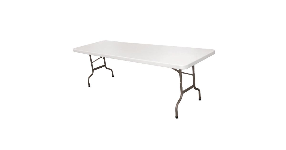 Bolero CF375 Centre Folding Table Rectangular White 8ft - Catering ...