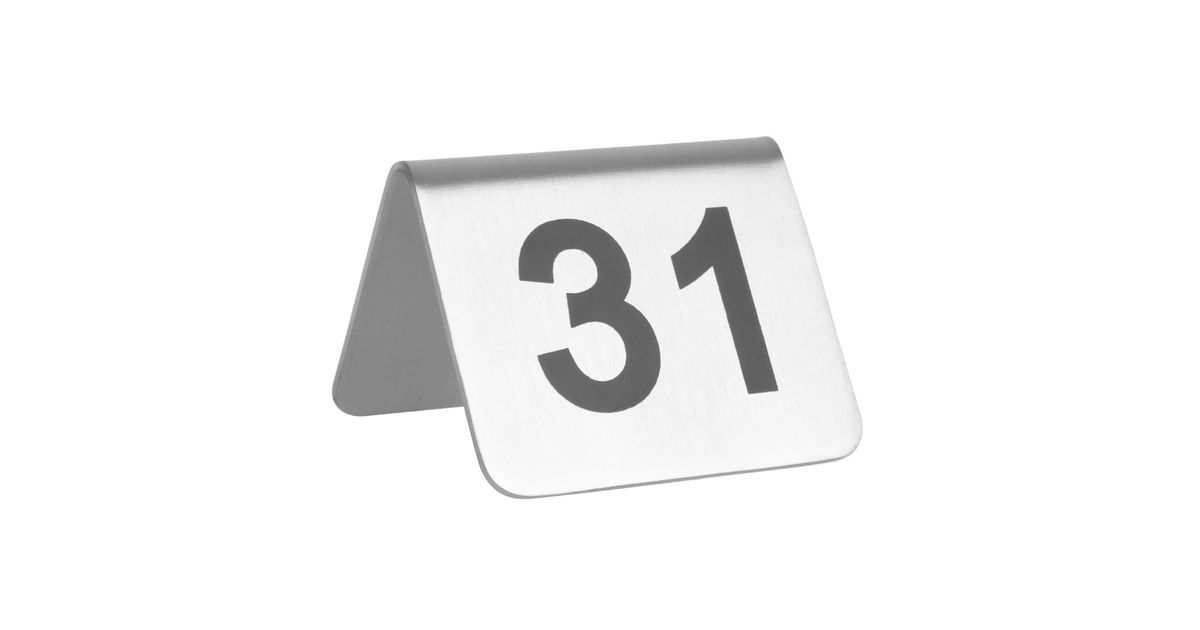 Olympia U049 Stainless Steel Table Numbers 31-40 (Pack of 10 ...