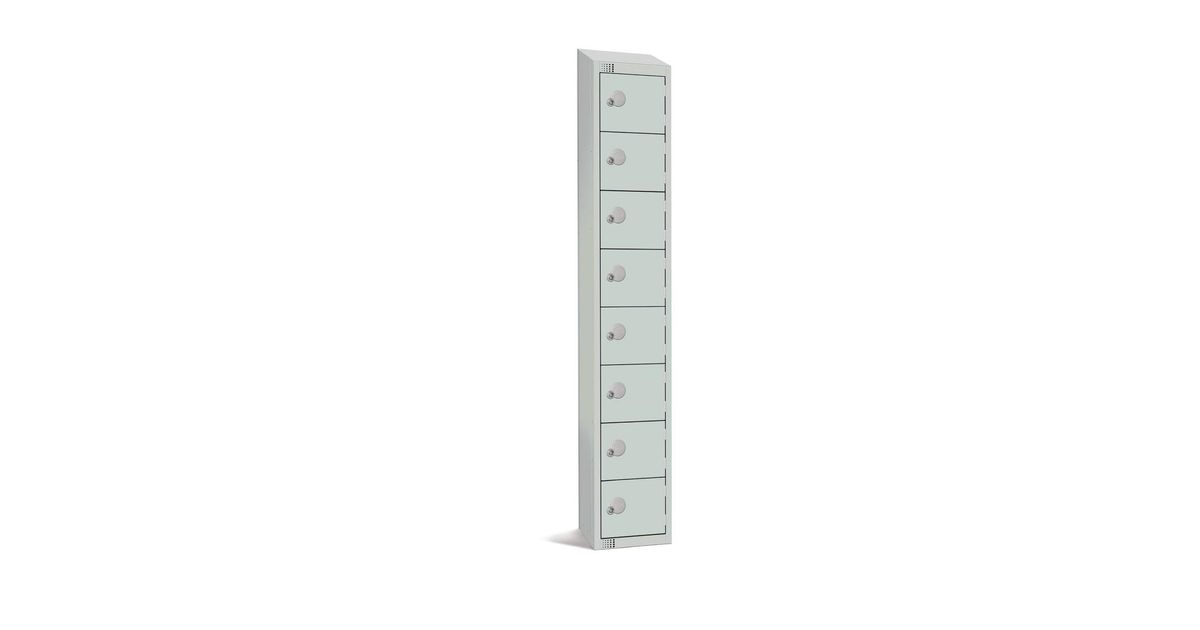 Elite Lockers CE105-CLS Eight Door Manual Combination Locker Grey with ...