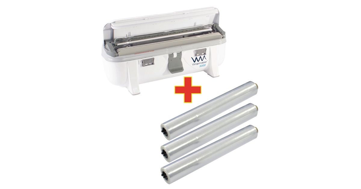 Wrapmaster 3000 S568 Dispenser & 3 x 300m Cling Film - Catering ...