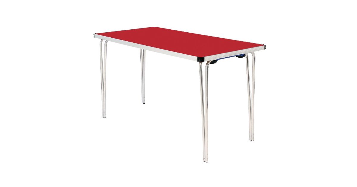 Gopak DM949 Contour Folding Table Red 4ft - Catering Appliance Superstore