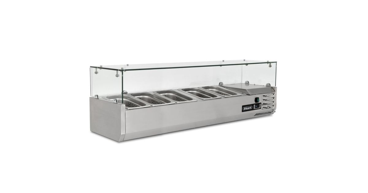 Blizzard TOP1200-14CR 5 x 1/4GN Refrigerated Countertop Food Prep ...