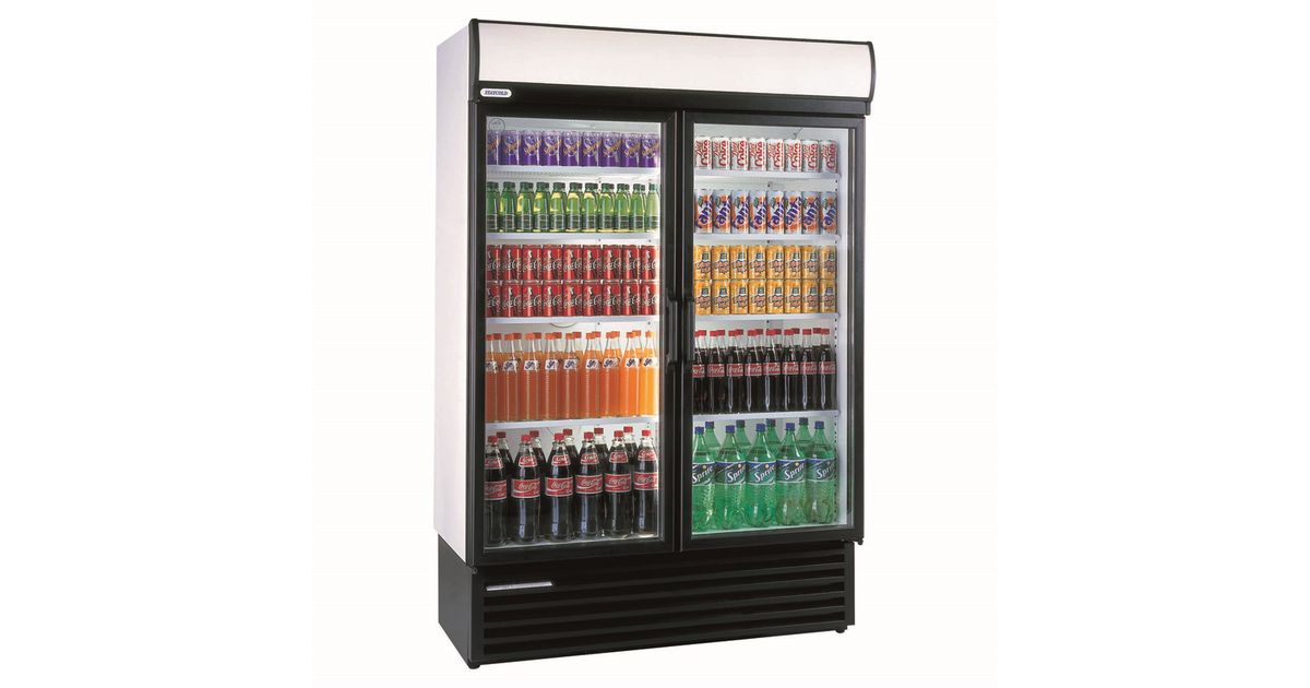 Tefcold HD1360 1110 Ltr Upright Double Hinged Glass Door White Display ...