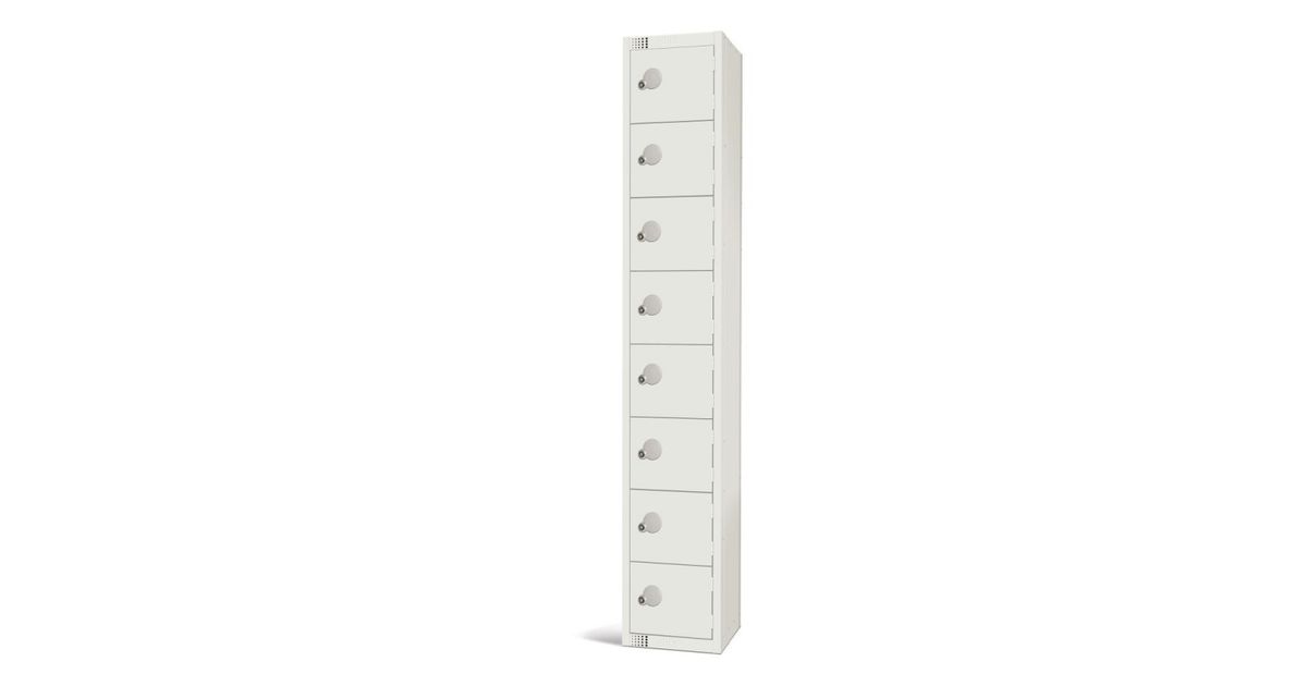 Elite Lockers GR308-C Eight Door Camlock Locker White - Catering ...