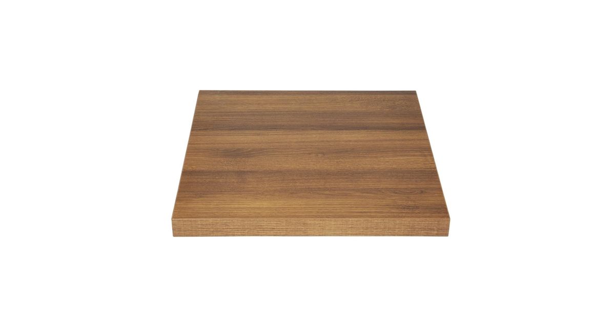 Bolero GR330 Pre-Drilled Square Table Top Rustic Oak 700mm - Catering ...