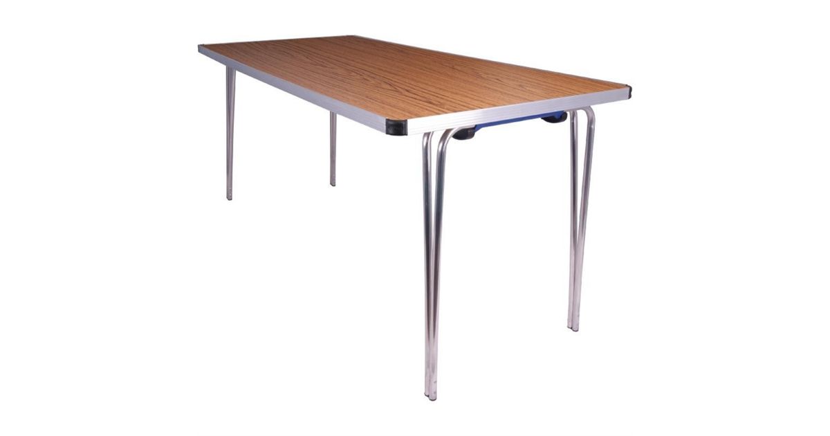 Gopak DM694 Contour Folding Table Teak 5ft - Catering Appliance Superstore