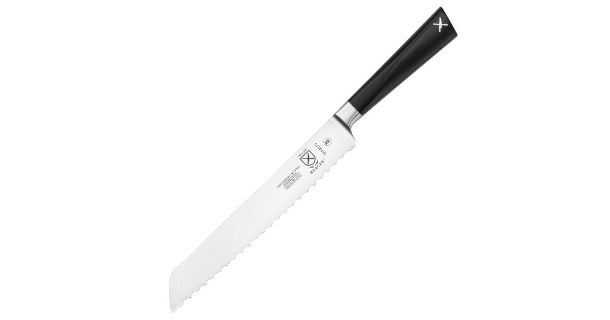 Mercer Culinary ZuM FW704 Precision Forged Wavy Edge Bread Knife Black ...