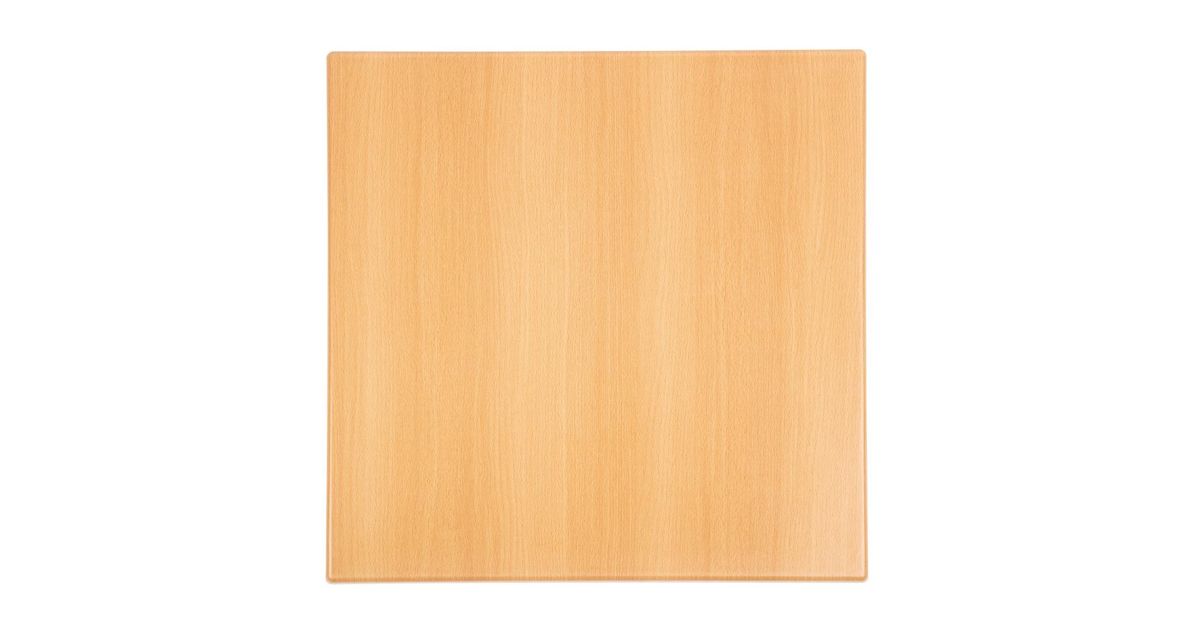Bolero GG634 Pre-drilled Square Table Top Beech Effect 600mm - Catering ...