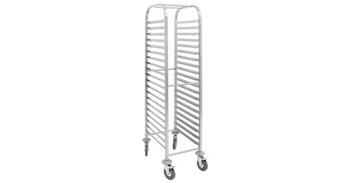 Vogue U376 Stainless Steel 1/1GN Racking Trolley 20 Shelves - Catering ...
