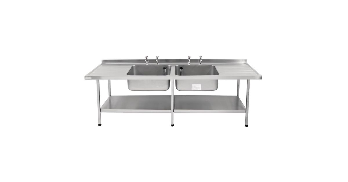 KWC DVS E20618D Stainless Steel Double Sink with Double Drainer (Self ...