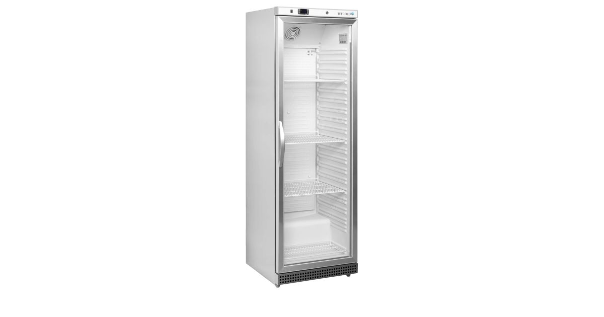 Tefcold UR400SG 374 Ltr Upright Single Glass Door Stainless Steel ...