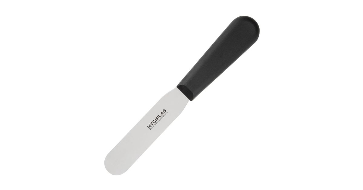 Hygiplas D401 Straight Flexible Blade Palette Knife Black 4" - Catering ...