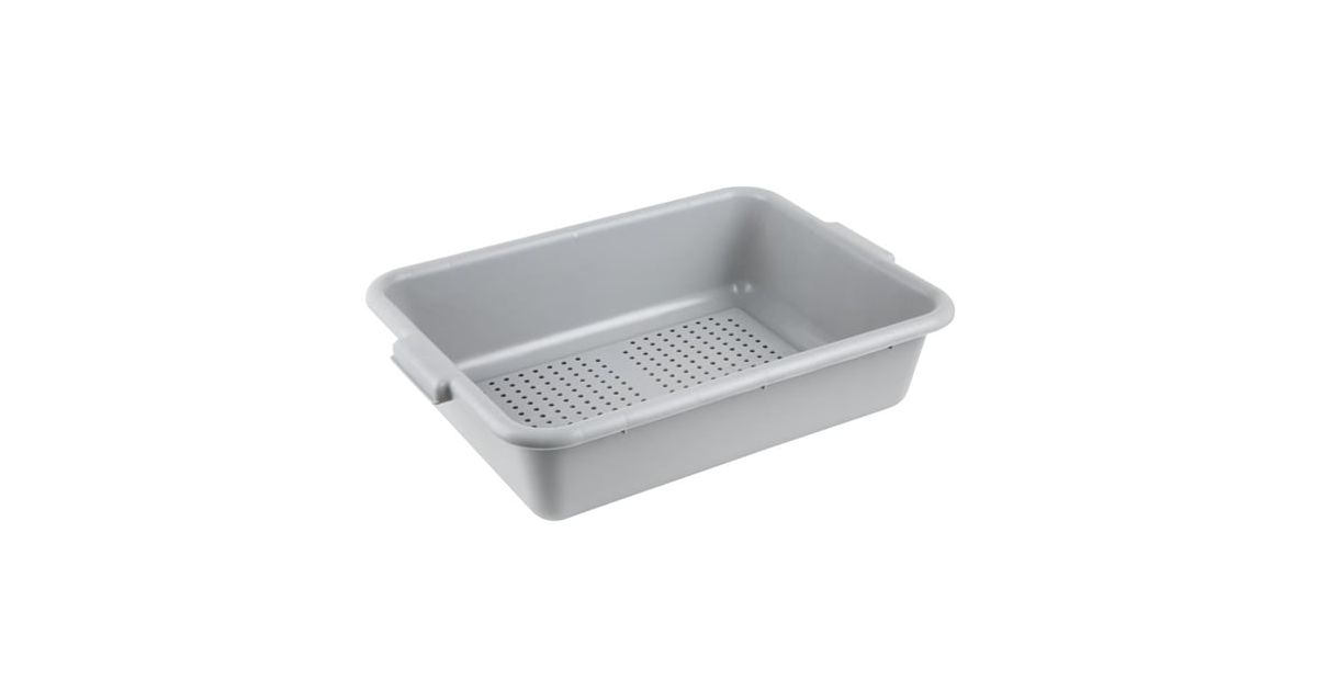 Vogue DN583 Polypropylene Perforated Food Storage Box Grey 18Ltr ...