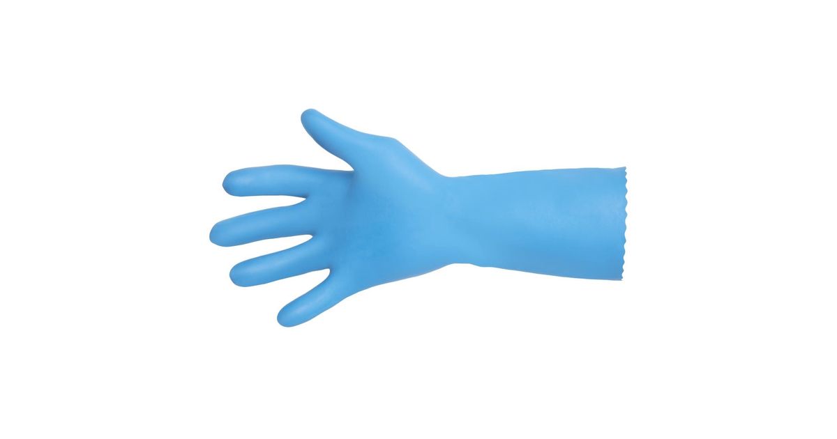 Mapa Jersette 308 FA294-M Liquid-Proof Food Handling Gloves Blue Medium ...