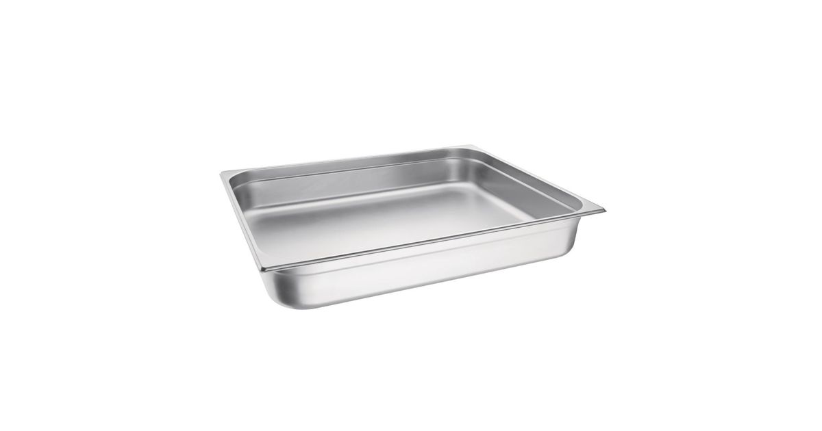 Vogue K804 Stainless Steel 2/1 Gastronorm Tray 100mm - Catering ...
