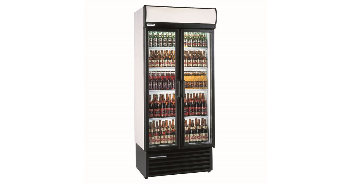 Tefcold HD890 700 Ltr Upright Double Hinged Glass Door White Display ...