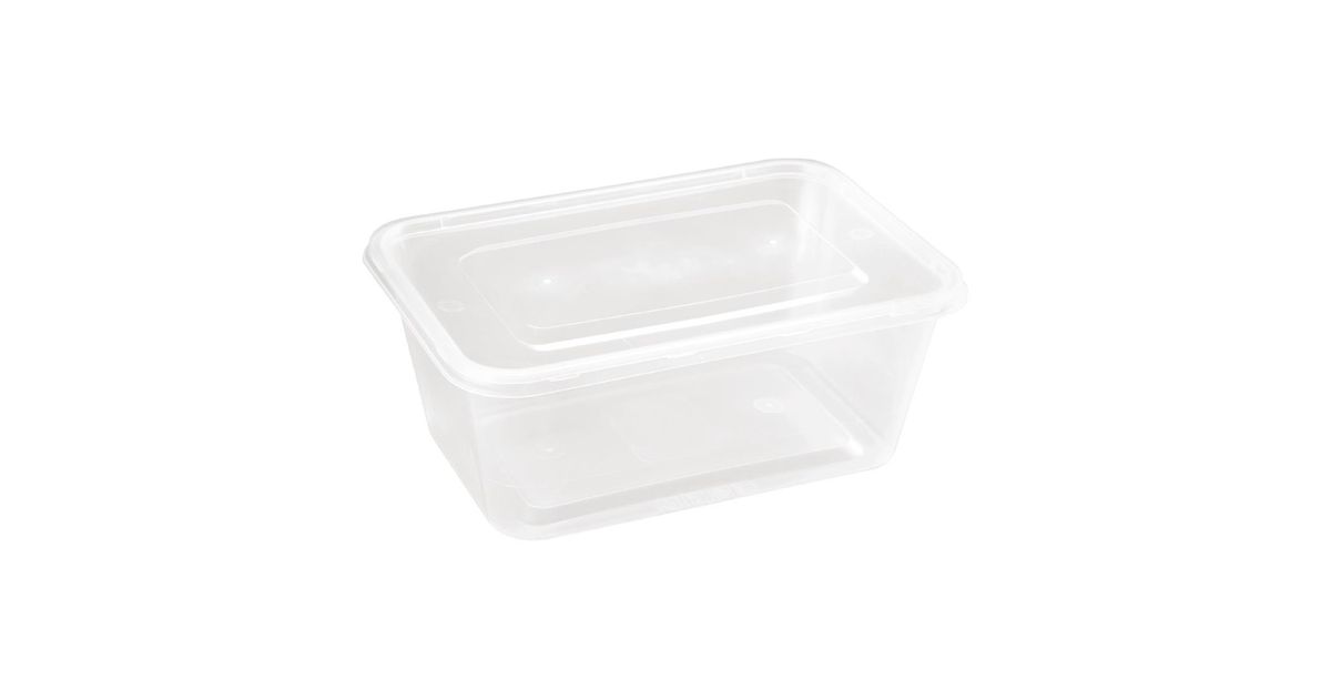 Fiesta Recyclable DM183 Plastic Microwavable Containers with Lid Large ...