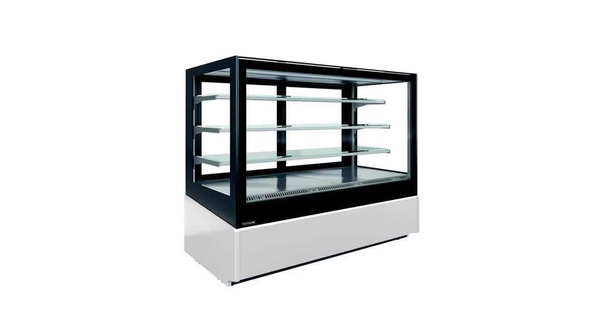 Tefcold CHOPIN 1000 FV-VP 1050mm Wide Flat Glass Patisserie Serve Over ...