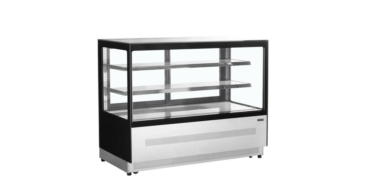 Tefcold LPD1500F 1505mm Wide Flat Glass Patisserie Serve Over Counter ...
