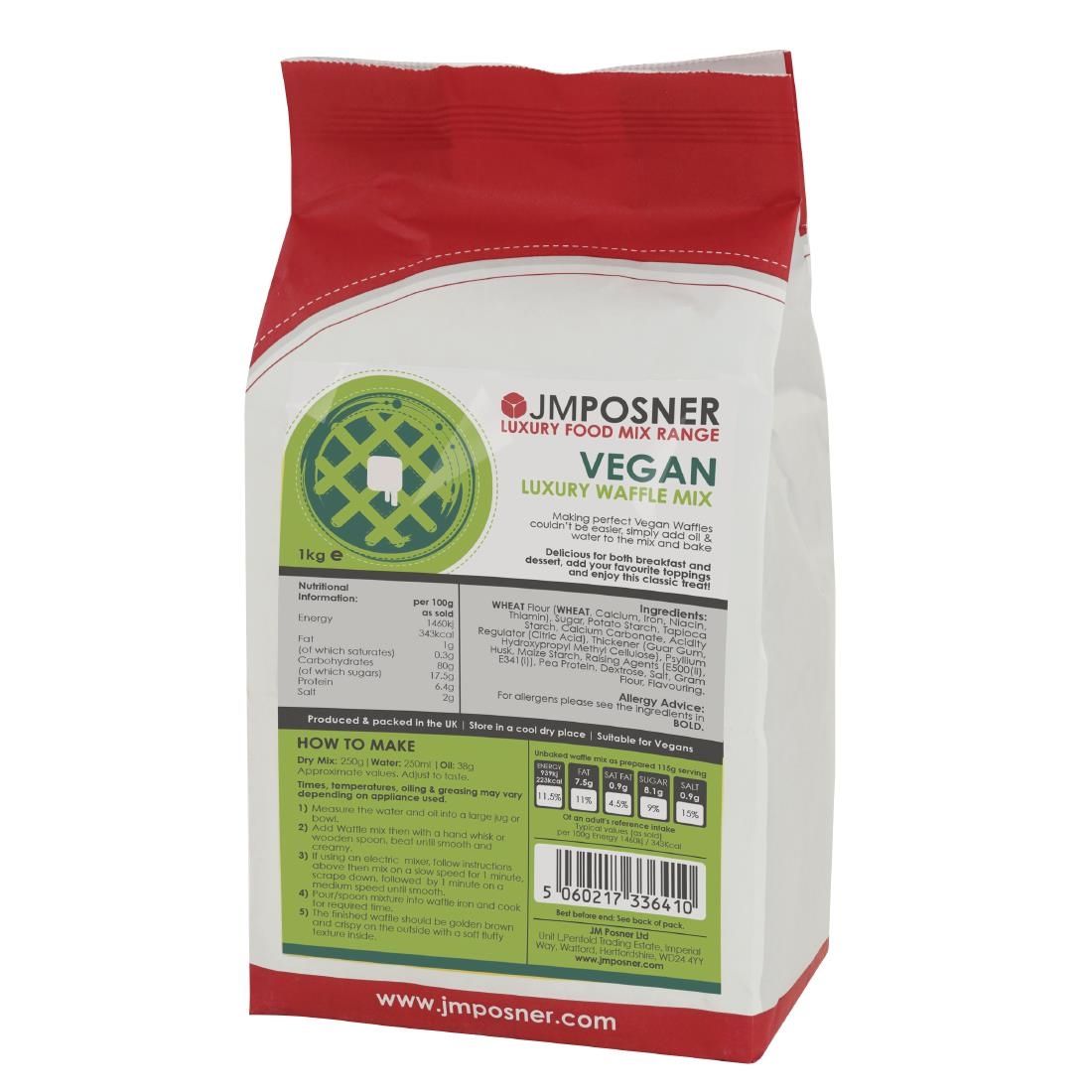 JM Posner FD086 Vegan Waffle Mixes 1kg (12 Pack) - Catering Appliance ...