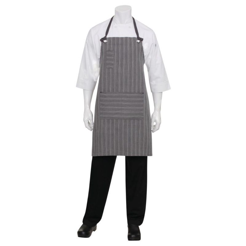 Chef Works Urban Brooklyn Bib Apron Dark Grey - B710 - Catering ...