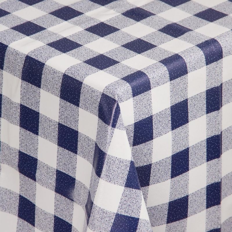 Non Branded E789 Blue Check Tablecloth - Catering Appliance Superstore