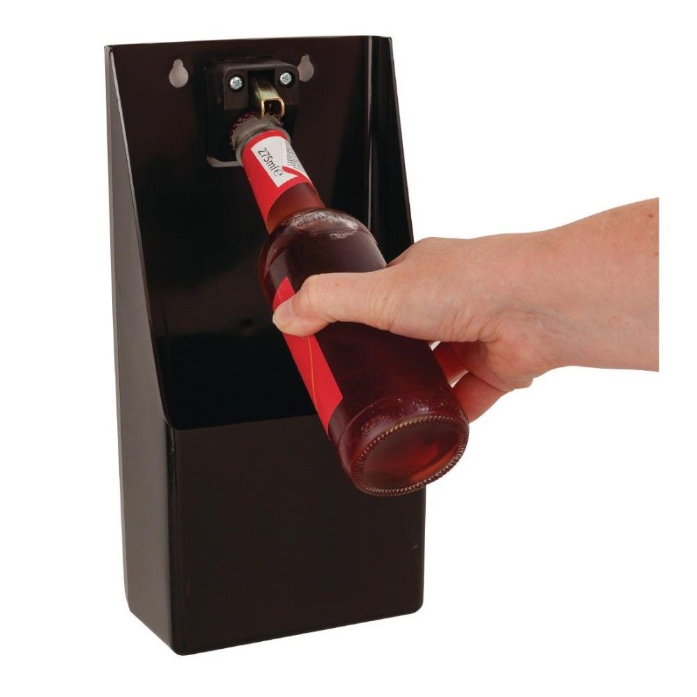 Beaumont J378 Bottle Cap Catcher for Wall Mount Beer Bottle Opener ...