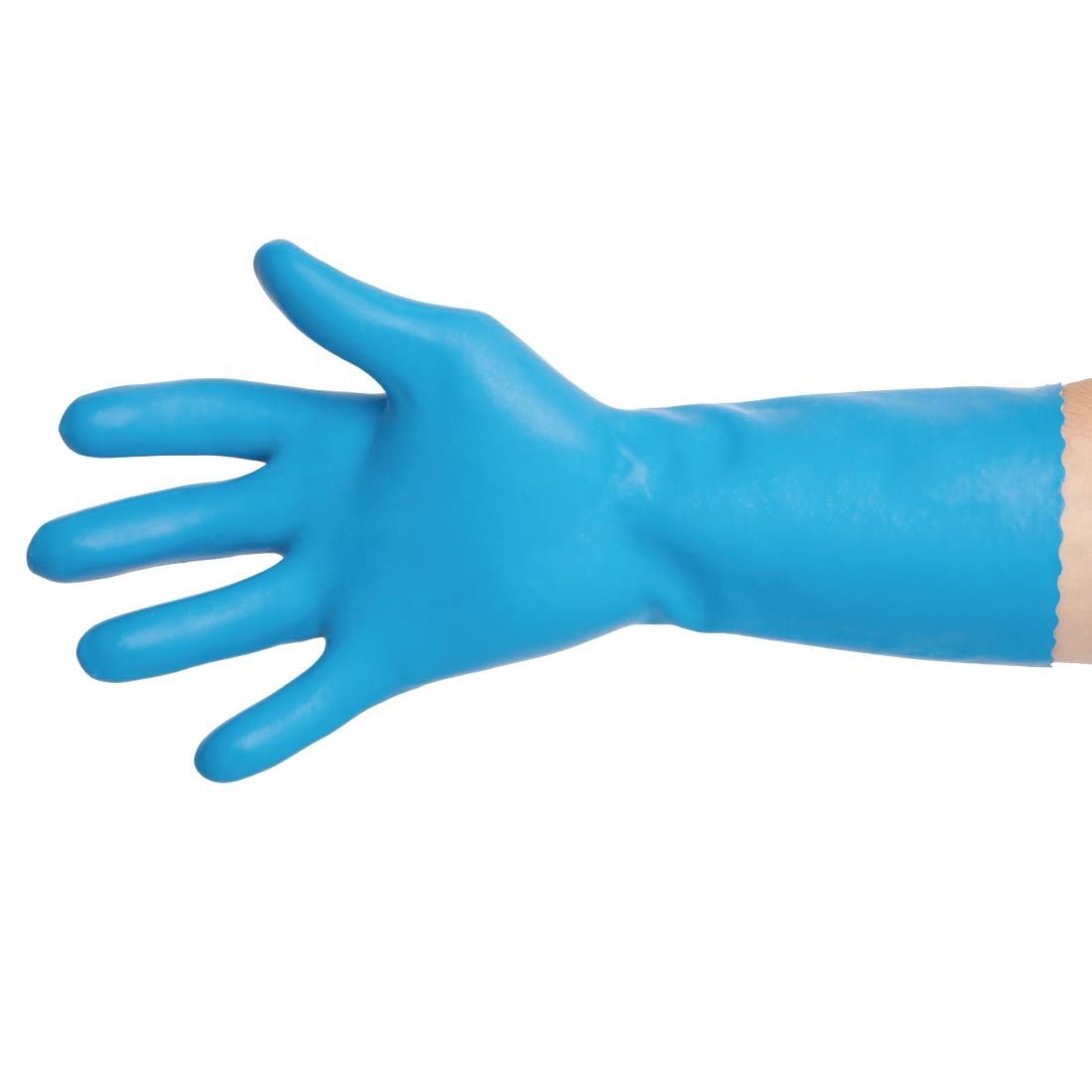 Mapa Jersette 308 FA294-M Liquid-Proof Food Handling Gloves Blue Medium ...
