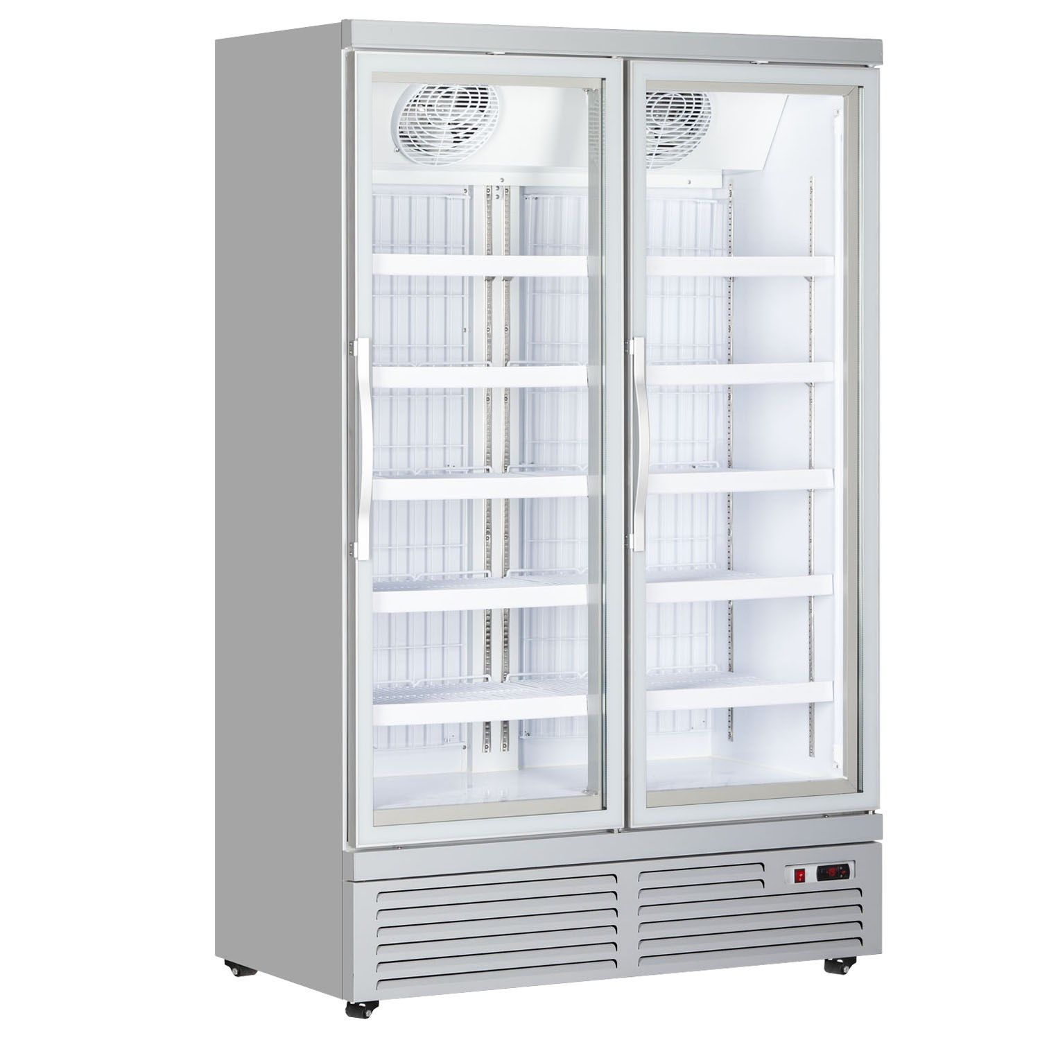 Tefcold ATOM MAXI 2D SILVER 980 Ltr Upright Double Hinged Glass Door ...