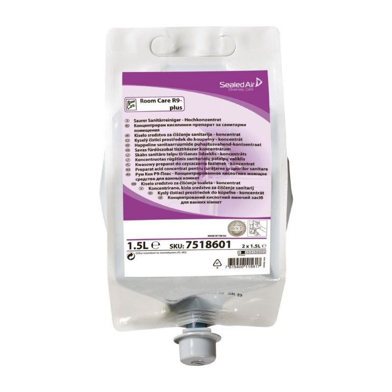 Diversey FA266 Room Care R9-plus Bathroom Cleaner Concentrate 1.5Ltr (2 ...